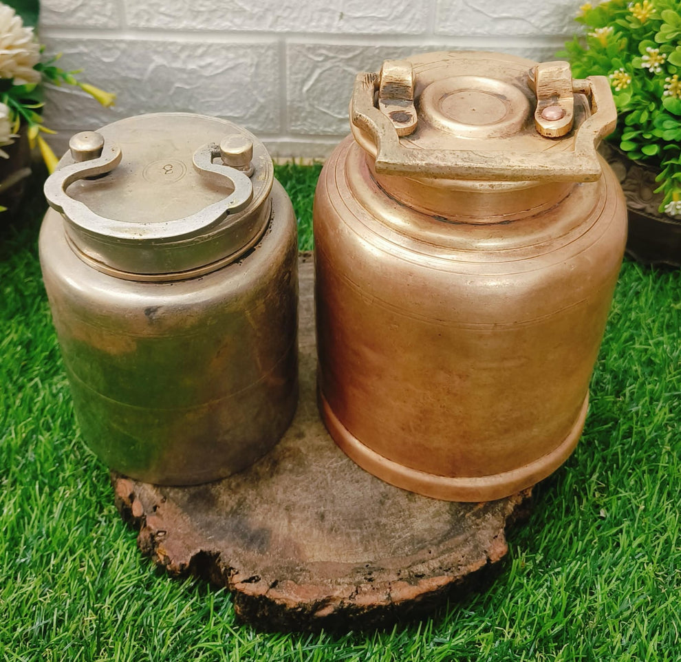 Antique Brass Storage Box in Pair – Bombay Antiques