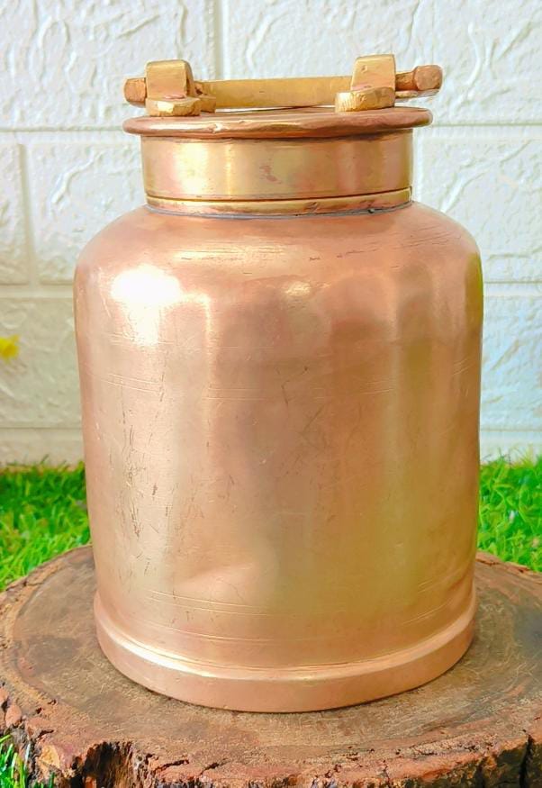 Antique Brass Storage Box – Container with Lid – Bombay Antiques