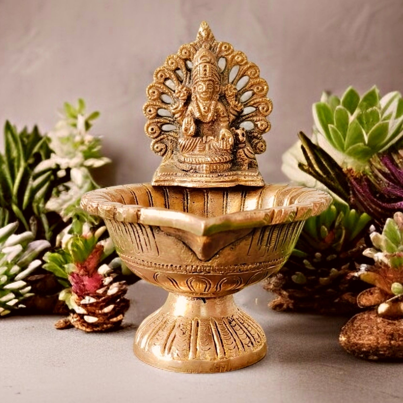 Antique Brass Diya | Traditional Lighting Piece | Collectible Décor ...