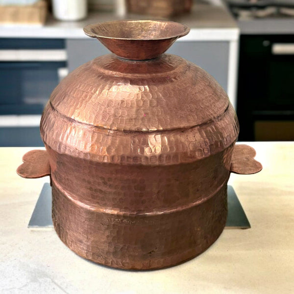 Antique Copper Steamer Pot | Traditional Modak Patra – Bombay Antiques