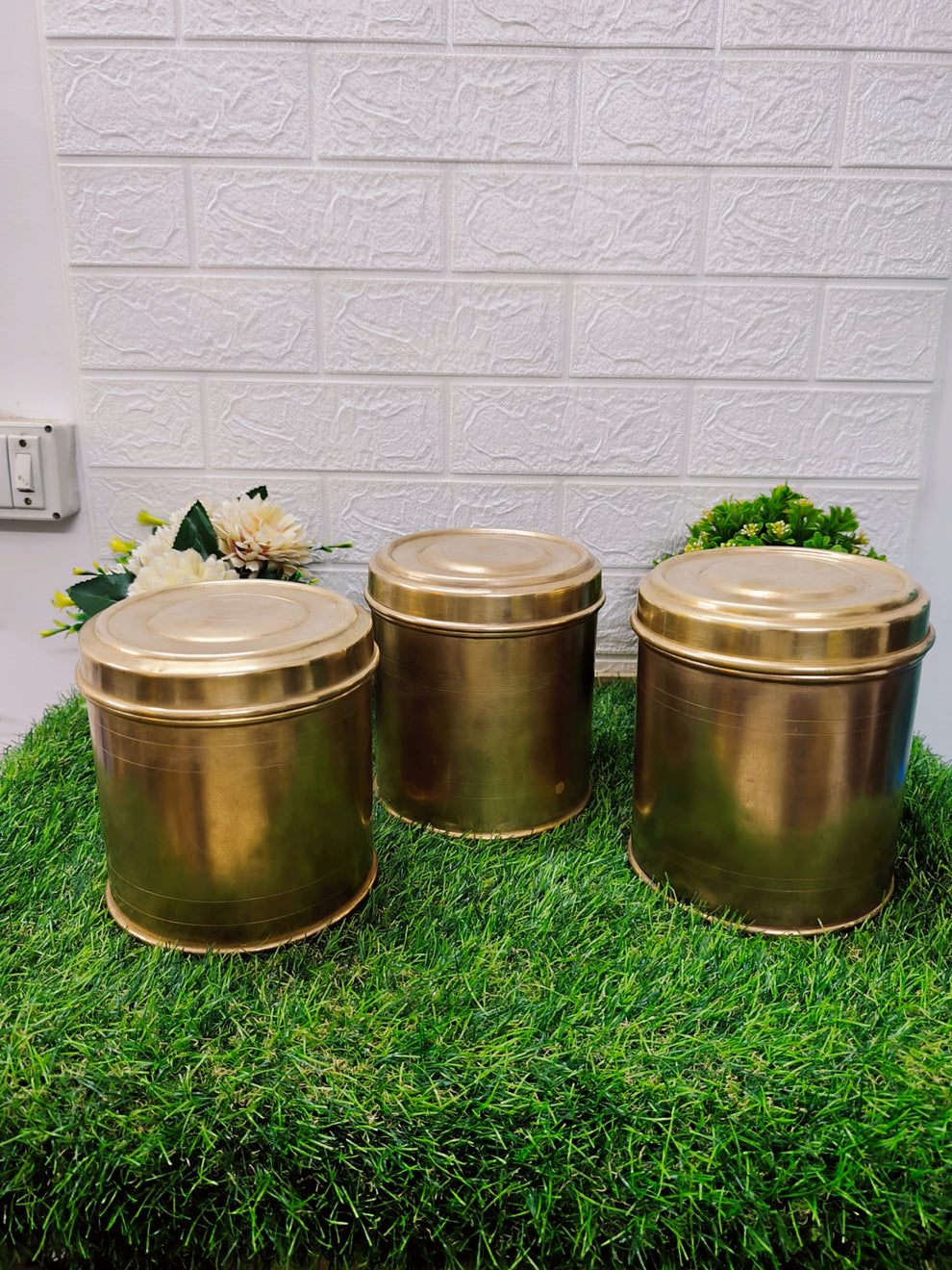 Antique Brass Storage Dabba - Box Set – Bombay Antiques