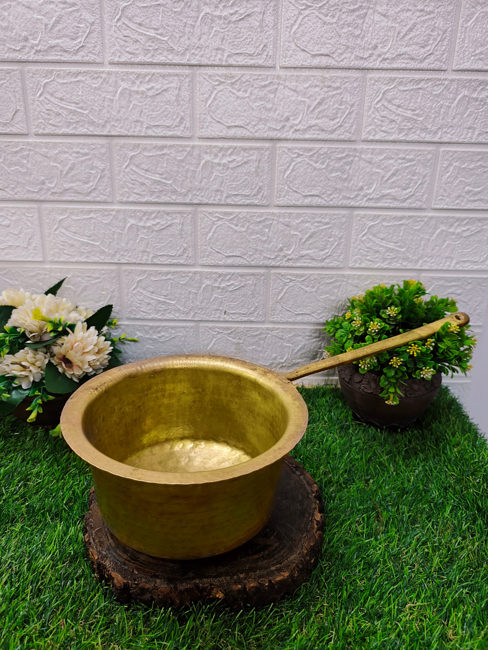 Antique Brass Cooking Bowl with Handle | Bhagoni | Tapeli | Kitchen Ut ...